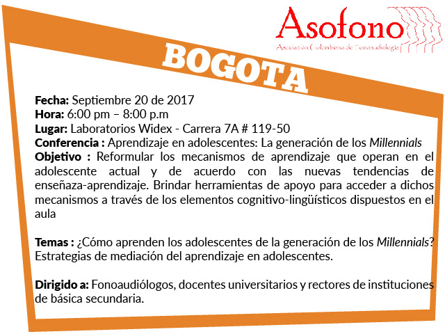 Asociación Colombiana de Fonoaudiología - Asofono